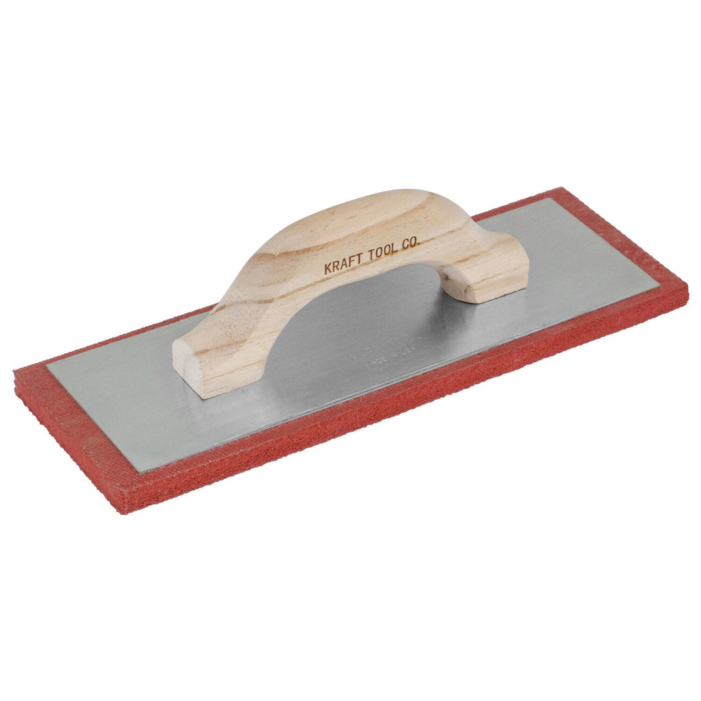 Kraft Tool PL384 12" x 4" x 1/2" Lightweight Red Rubber Float with Woo – EIO.com