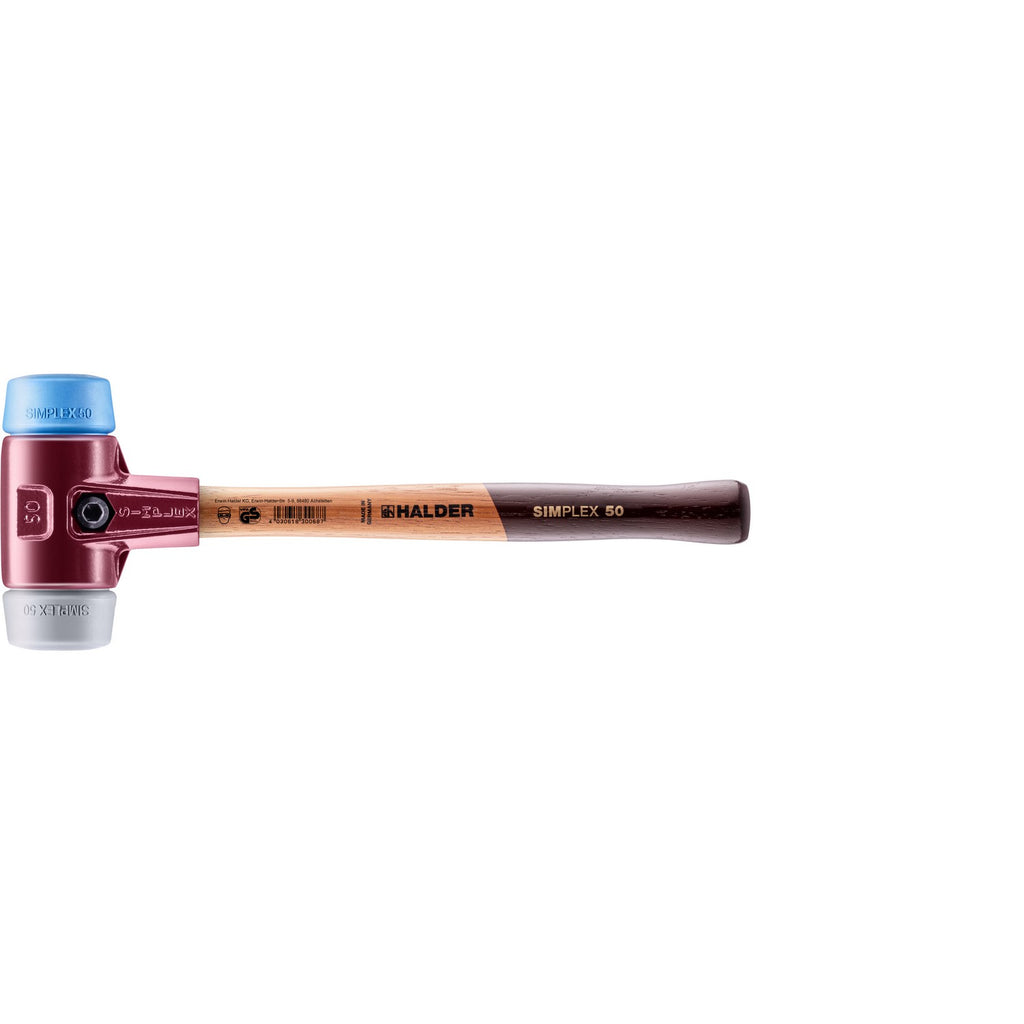 Halder 3013.050 Simplex Mallet with Soft Blue Rubber and Grey Rubber I – EIO.com