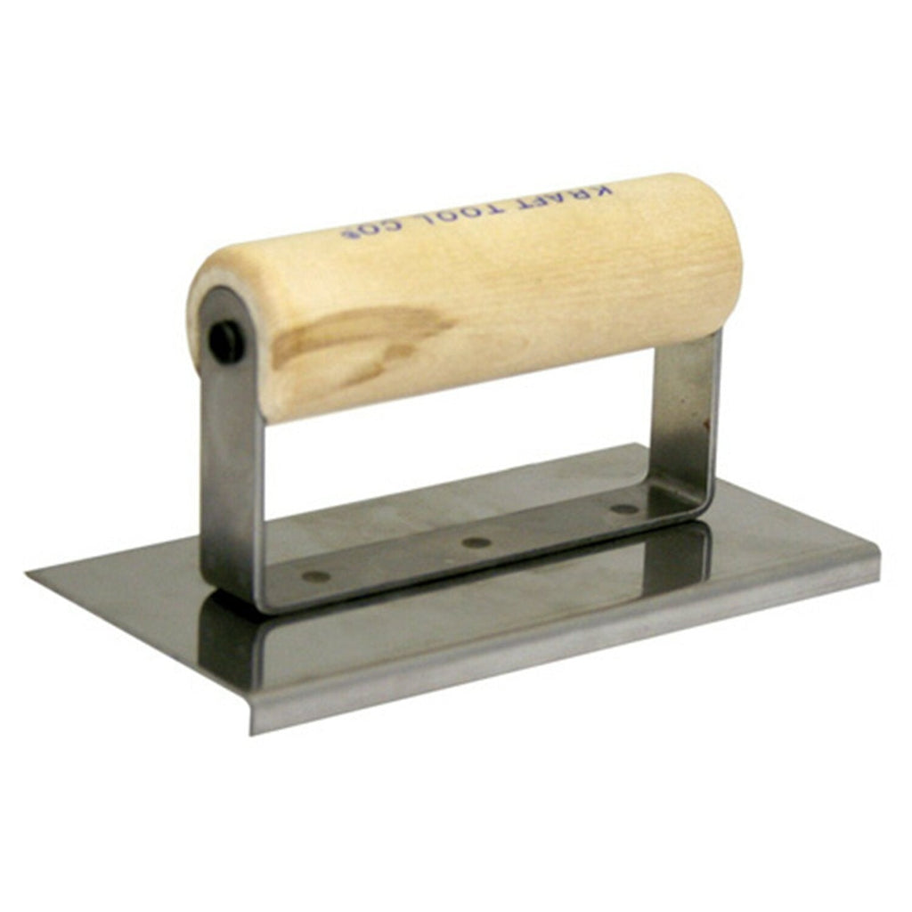 Kraft Tool CF528 6" x 3" 1/4" Lip 90º Stainless Steel Carpet Edger wit ...
