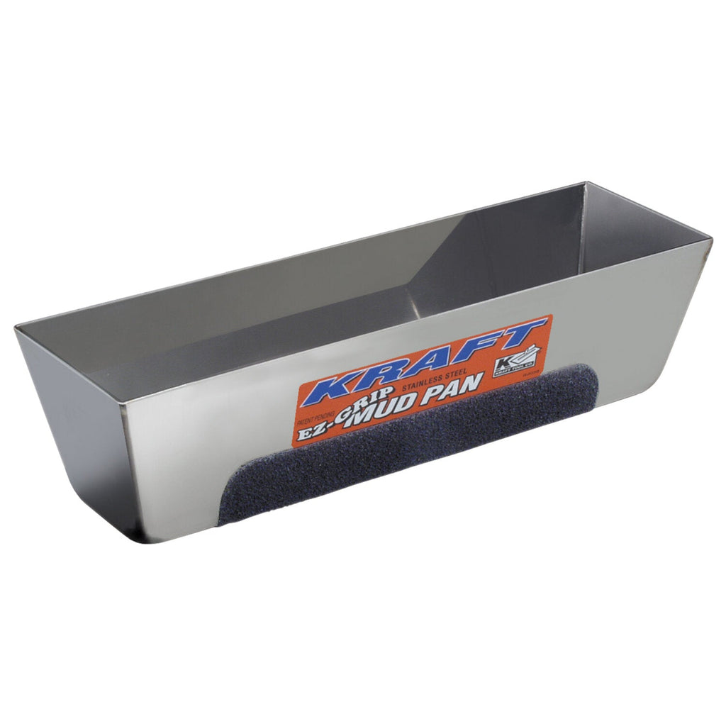 Kraft Tool DW726 14" Stainless Steel Round Bottom EZ-Grip Mud Pan – EIO.com