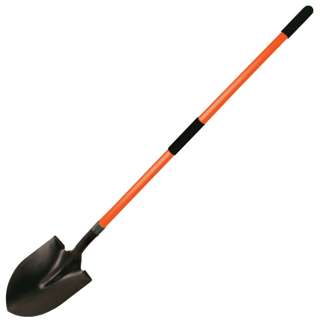 Kraft Tool GG864F Round Point Shovel with 48" Long Fiberglass Handle ...