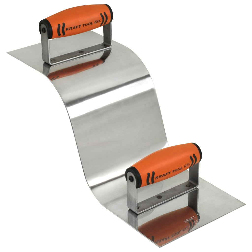 Kraft Tool CF512PF Stainless Steel Curb & Gutter Tool, 3"R Curb, 2"R G ...