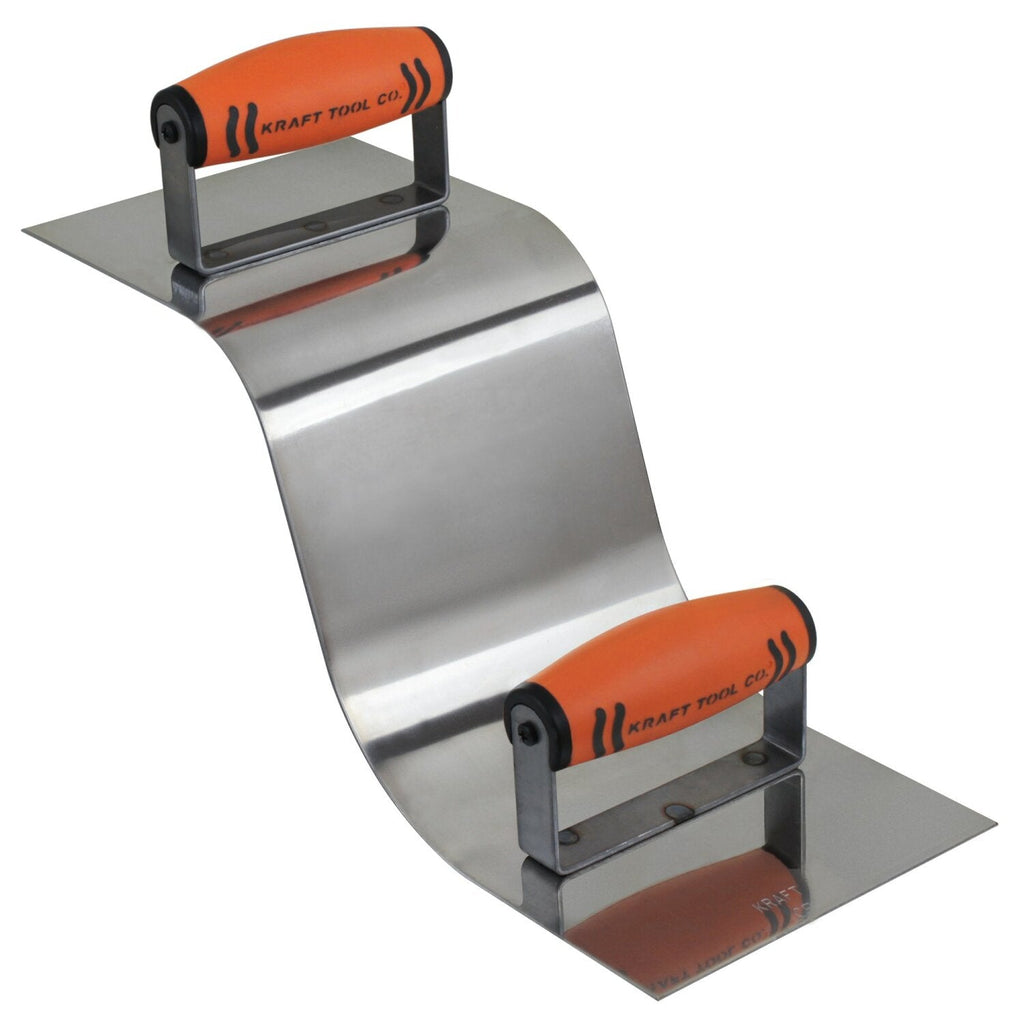 Kraft Tool CF511PF Stainless Steel Curb & Gutter Tool, 2"R Curb, 3"R G ...