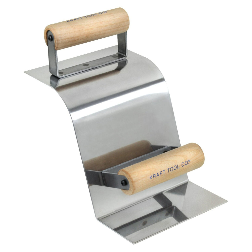 Kraft Tool CF513 Stainless Steel Curb Tool, 2"R Curb, 90° Gutter with ...