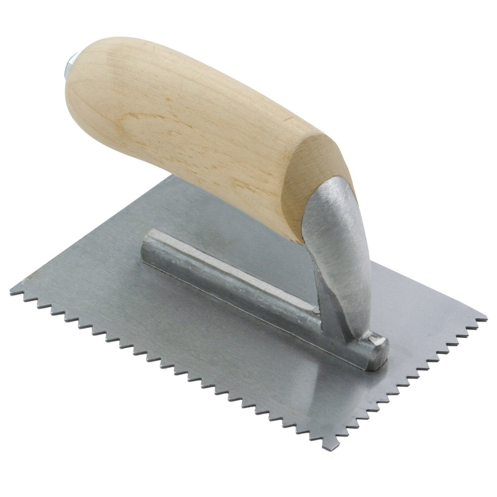 Superior Tile Cutter ST392 1/4" x 3/16" V-Notch Midget Trowel with Woo ...