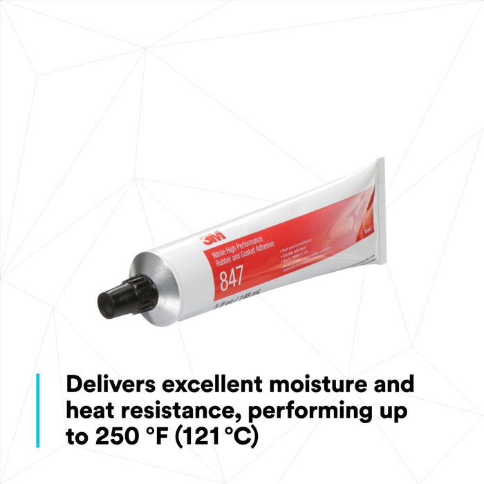 3M Nitrile High Performance Rubber and Gasket Adhesive 847, Brown, 5 O ...