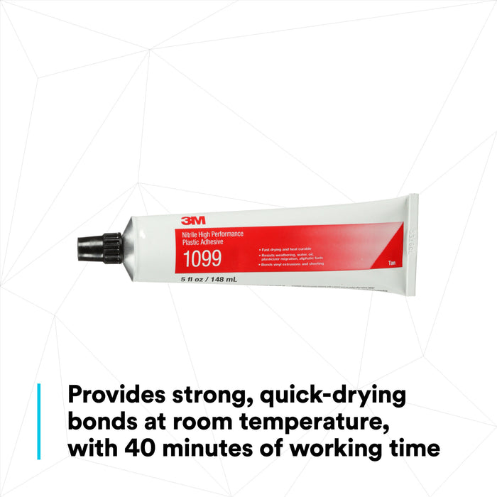 3M Nitrile High Performance Plastic Adhesive 1099, Tan, 5 Oz Tube — EIO.com