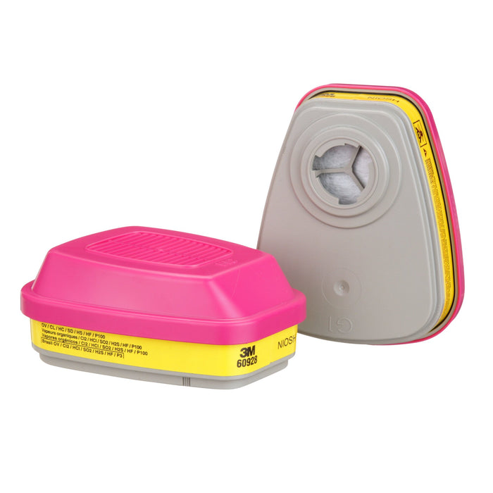 3M Organic Vapor/Acid Gas Cartridge/Filter 60928, P100 60 EA/Case — EIO.com