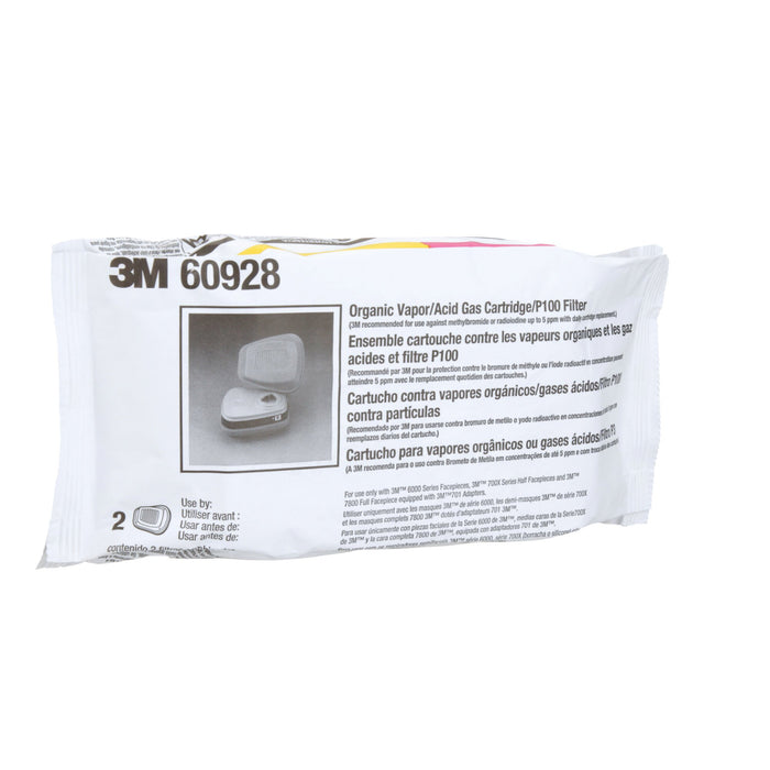 3M Organic Vapor/Acid Gas Cartridge/Filter 60928, P100 60 EA/Case — EIO.com