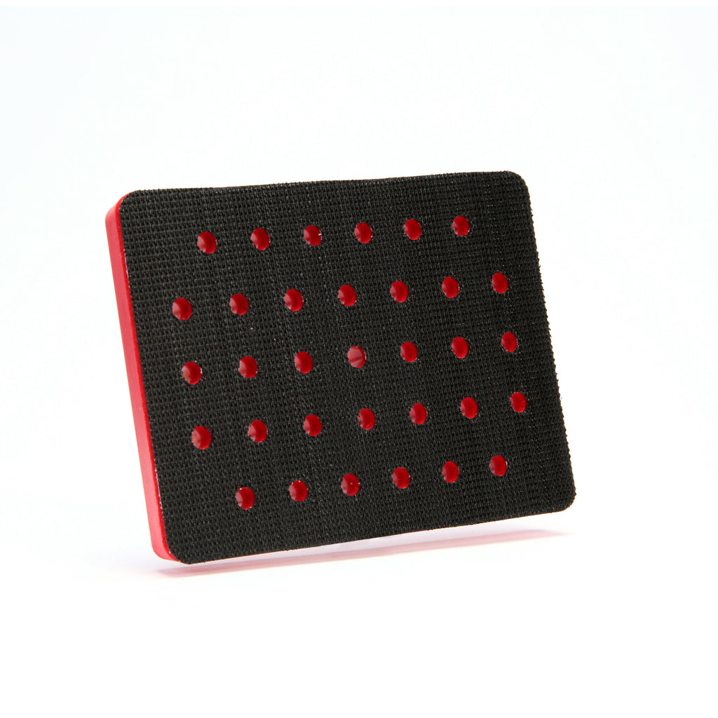 3M Hookit Clean Sanding Pad 20435, 3 in x 4 in x 1/2 in 33 Holes RedFo ...