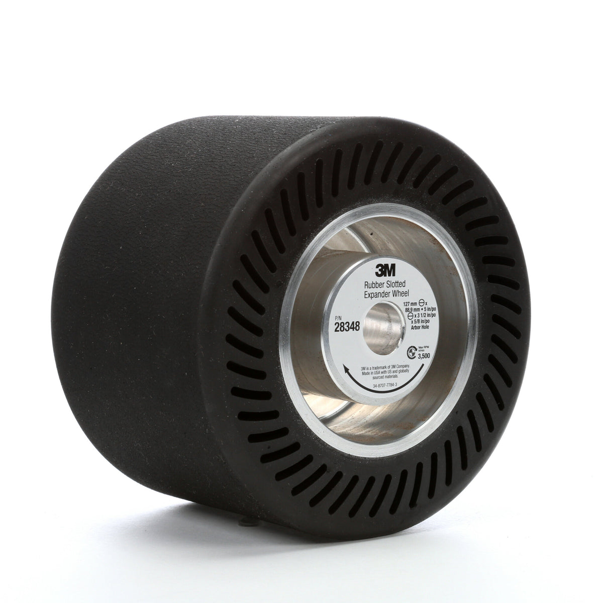 3M Rubber Slotted Expander Wheel 28348, 5 in x 3-1/2 in 5/8 in ArborHo ...