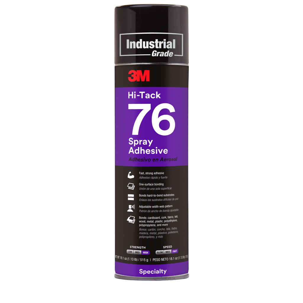 3M Hi-Tack Spray Adhesive 76, Clear, 24 fl oz Can (Net Wt 18.1 oz ...