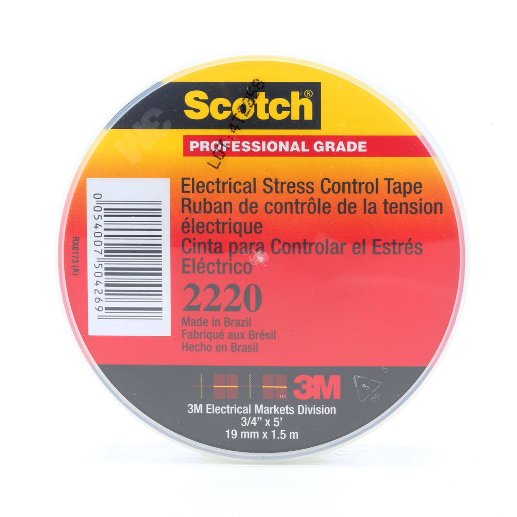 Scotch® Electrical Stress Control Tape 2220, 3/4 in x 5 ft, Gray – EIO.com
