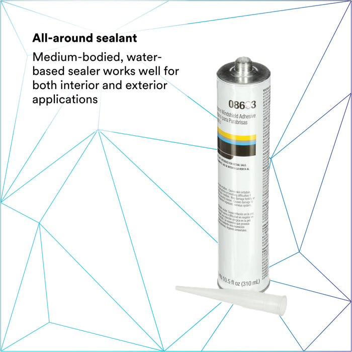 3M Auto Glass Urethane Windshield Adhesive, 08693, 10.5 fl ozCartridge ...