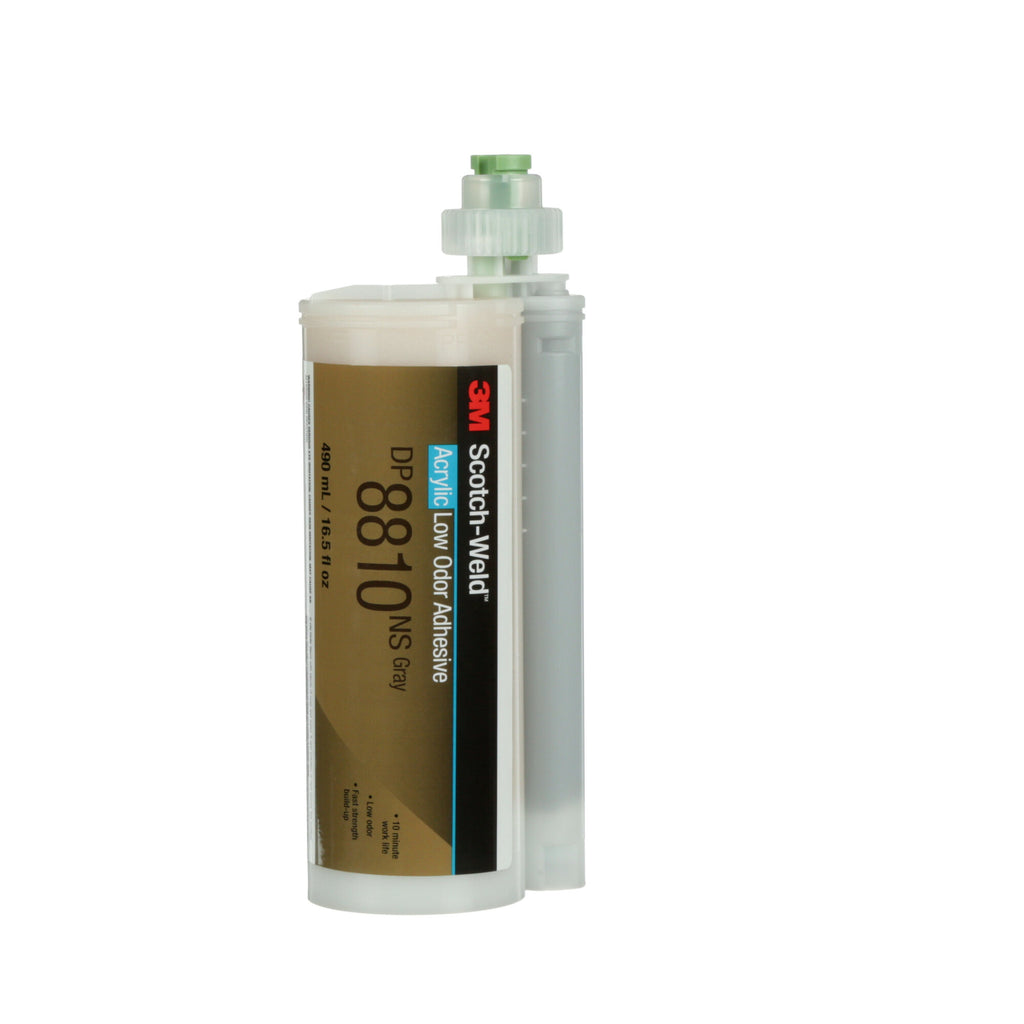 3M Scotch-Weld Low Odor Acrylic Adhesive DP8810NS, Gray, 490 mLDuo-Pak ...