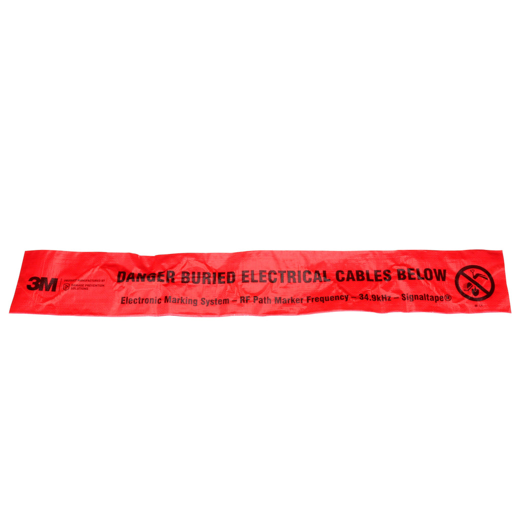 3M Electronic Marking System (EMS) Warning Tape 7902-XT, Red, 12 in, P ...
