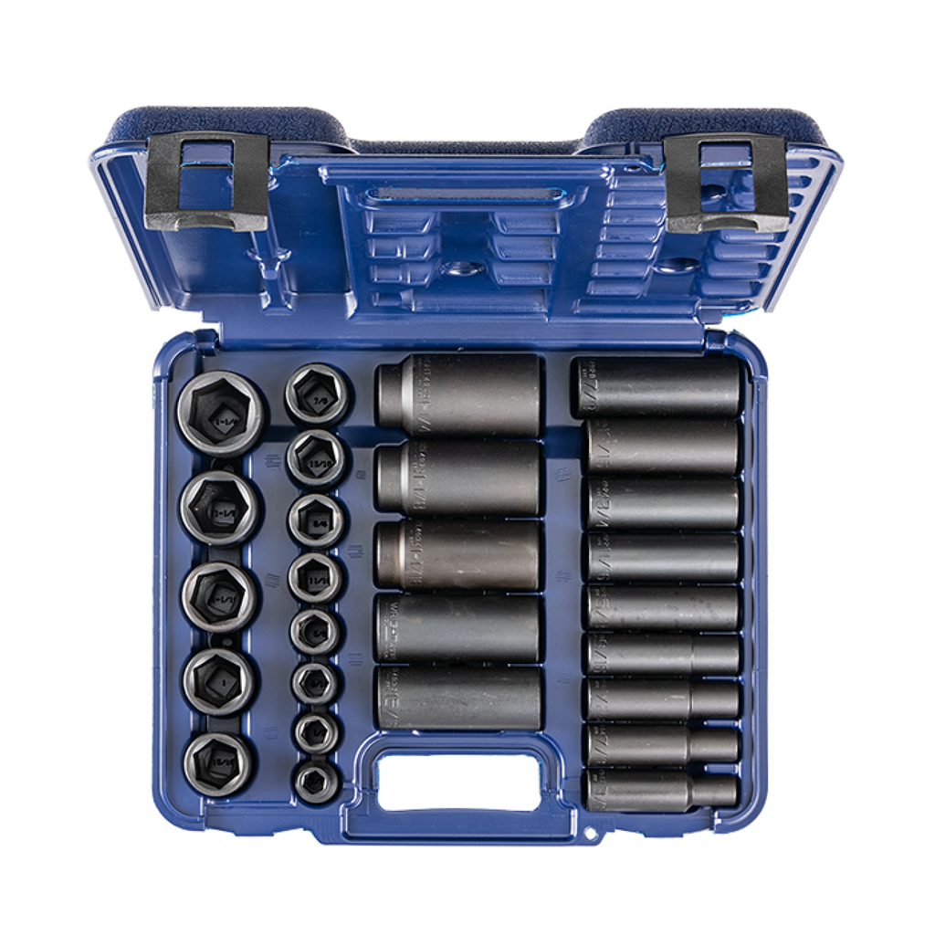 Wright Tool 46667-MC Set 6 Pt. Standard & Deep Metric Impact Socket Se ...