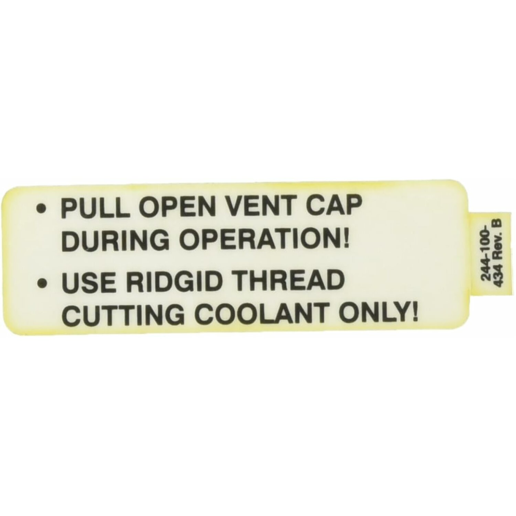 Ridgid 72387 Decal, VENT Cap – EIO.com