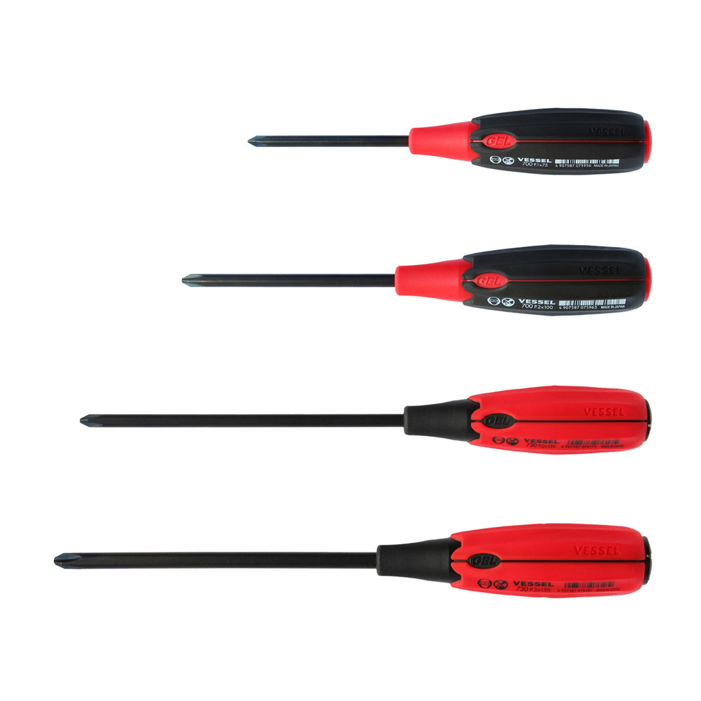 Vessel Tools 7304JSPB SUPER CUSHION JIS Screwdriver Set, 4 Pc. – EIO.com