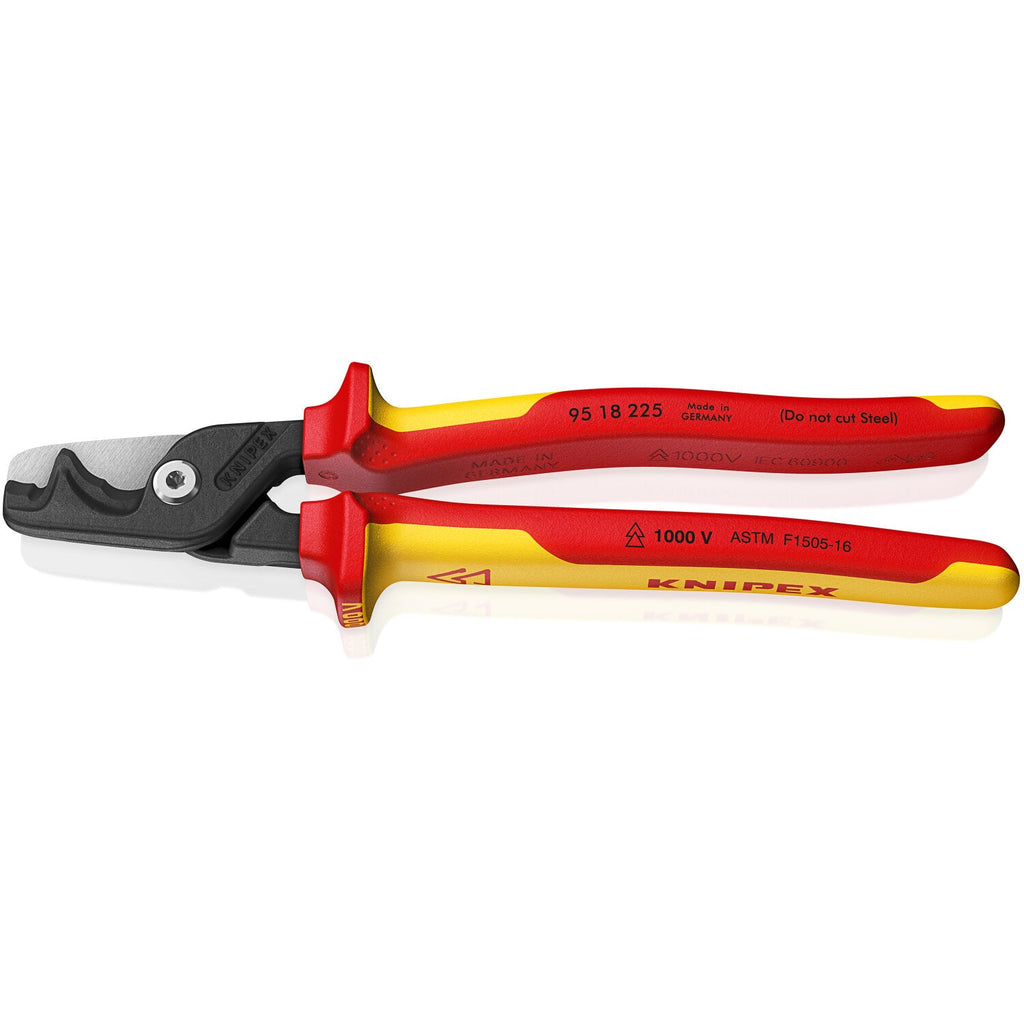 Knipex 95 18 225 SBA StepCut® XL Cable Shears-1000V Insulated, 9" – EIO.com