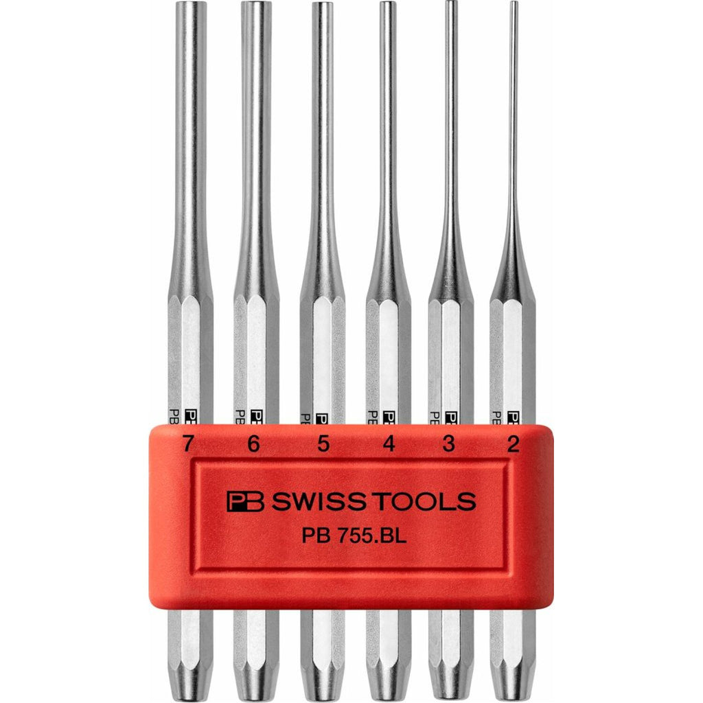PB Swiss Tools PB 755.BL Parallel Pin Punch Set Octagonal Shaft 6-Piec ...