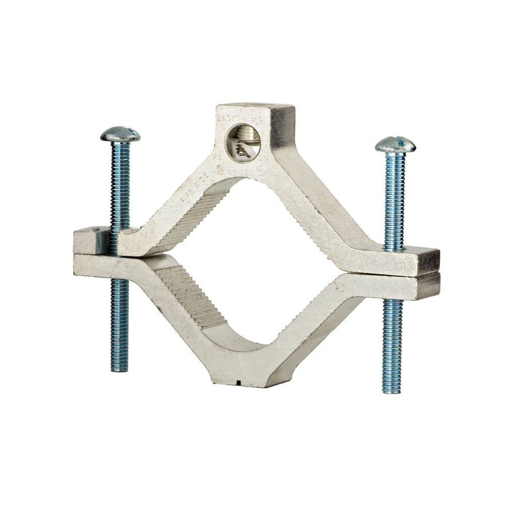 NSI GCA-4 Aluminum Ground Clamp, CU/AL 250 MCM to 6 AWG, 2-1/2″ to 4 ...