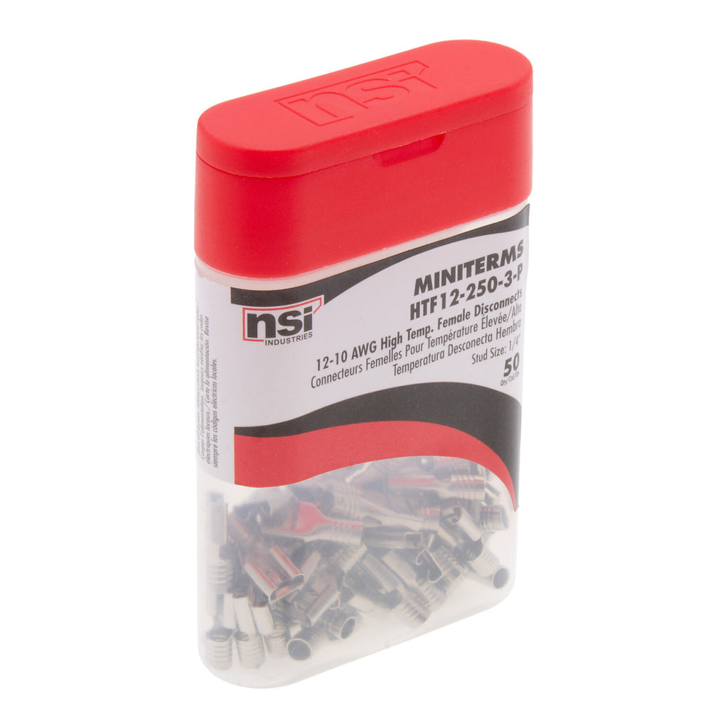 NSI HTF12-250-3-P Wire Terminal High Temp Female Disconnect 12-10 Awg ...