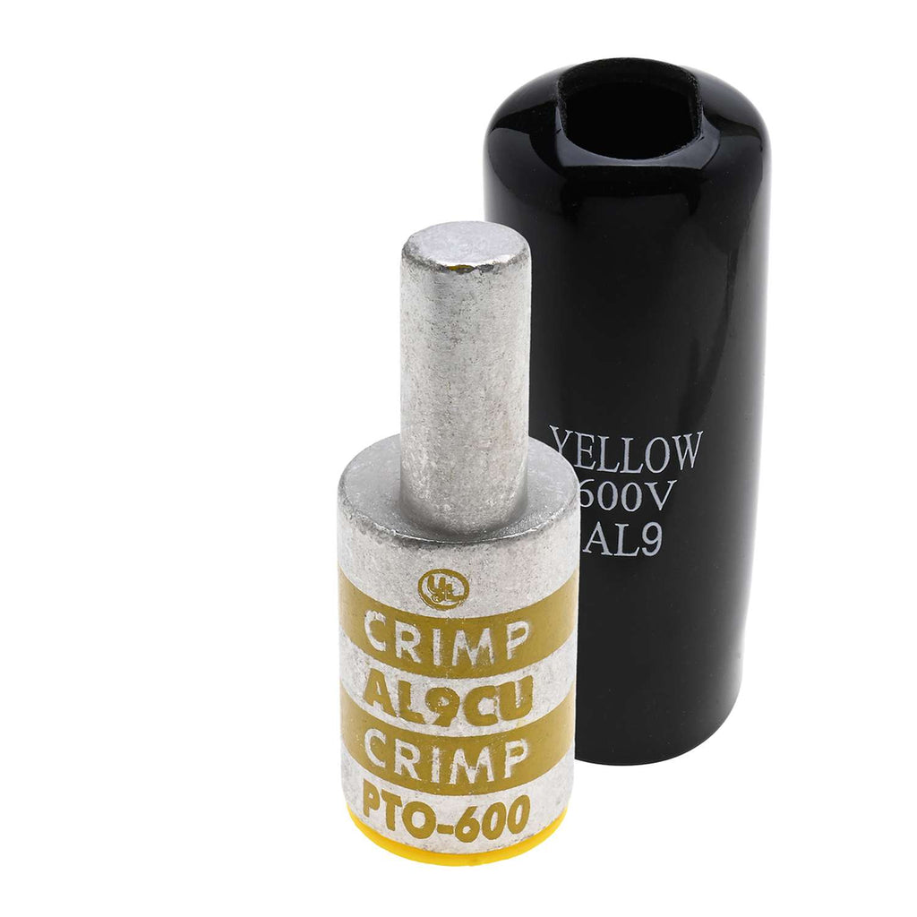NSI PTO-600 400 MCM Aluminum Offset Pin Terminal – Yellow – Aluminum P ...
