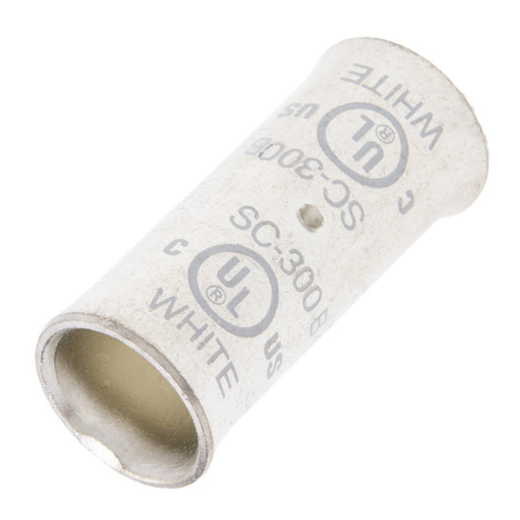 NSI SC-300B Copper Short Barrel Splice with Bell End – White 300 MCM ...