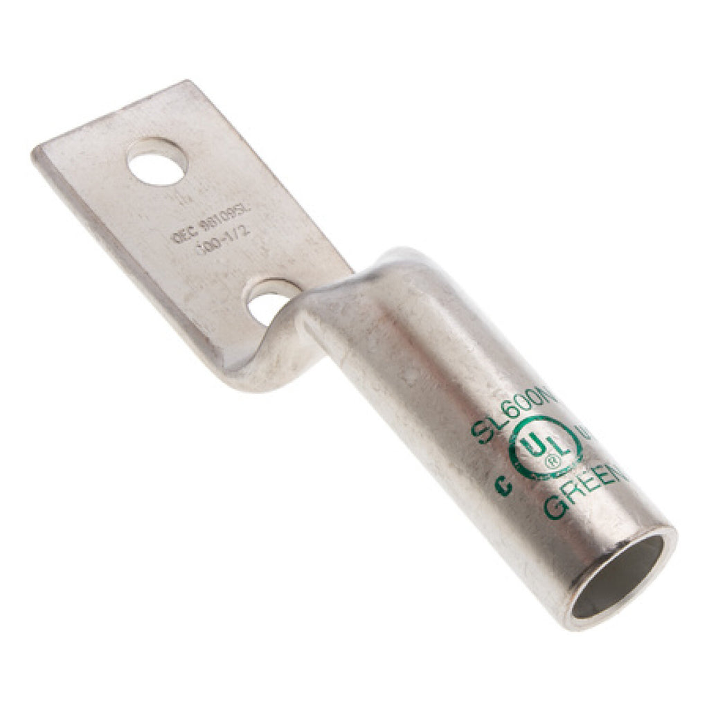 NSI SL600N Copper Long Stacking Lug – Green 2-Hole 600 MCM 1/2 Inch ...
