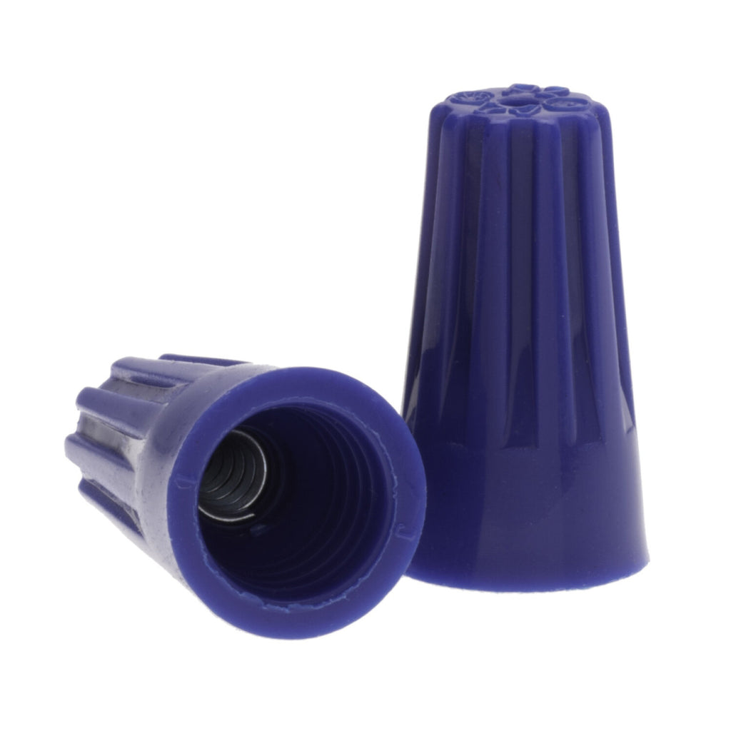 NSI WC-B-SJ Standard Blue Wire Connector with Quick-Grip Spring, 300 J ...