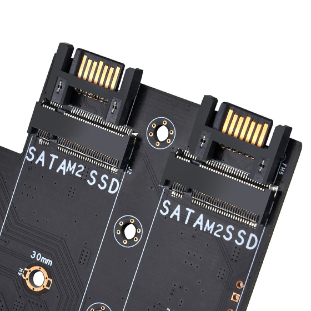 SilverStone ECM27 1-Slot NVMe and 2-Slot SATA M.2 SSD to PCI-E x4 Adap ...