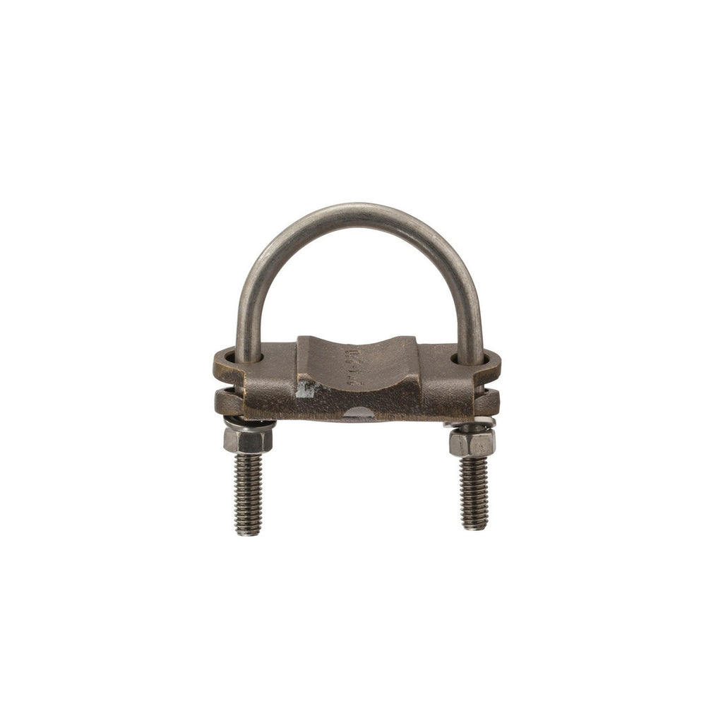 NSI UC-132 Heavy Duty Bronze U-Bolt Clamp, 2″ Pipe, 2/0 to 4 AWG, for ...