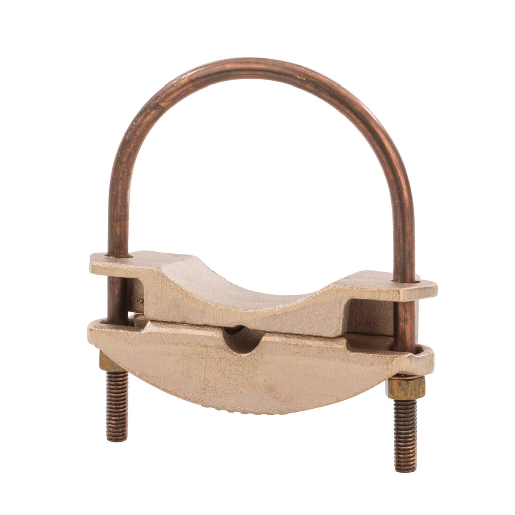 NSI UC-148 Heavy Duty Bronze U-Bolt Clamp, 3-1/2″ Pipe, 250-2/0 AWG, B ...