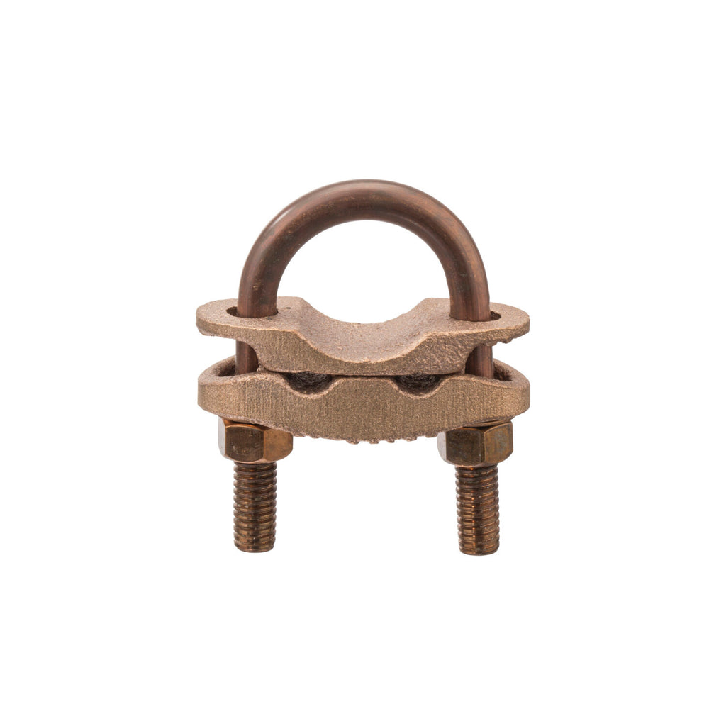 NSI UC-214 Bronze U-Bolt Clamp for Two Wires, 1″ Pipe, 2/0 to 4 AWG, B ...