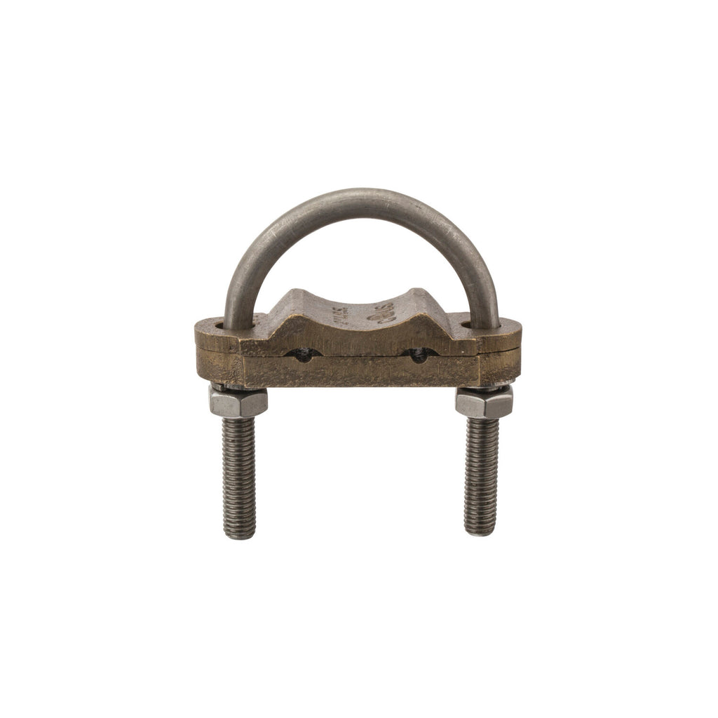 NSI UC-233 Bronze U-Bolt Clamp for Two Wires, 2″ Pipe, 250-2/0 AWG, Bu ...