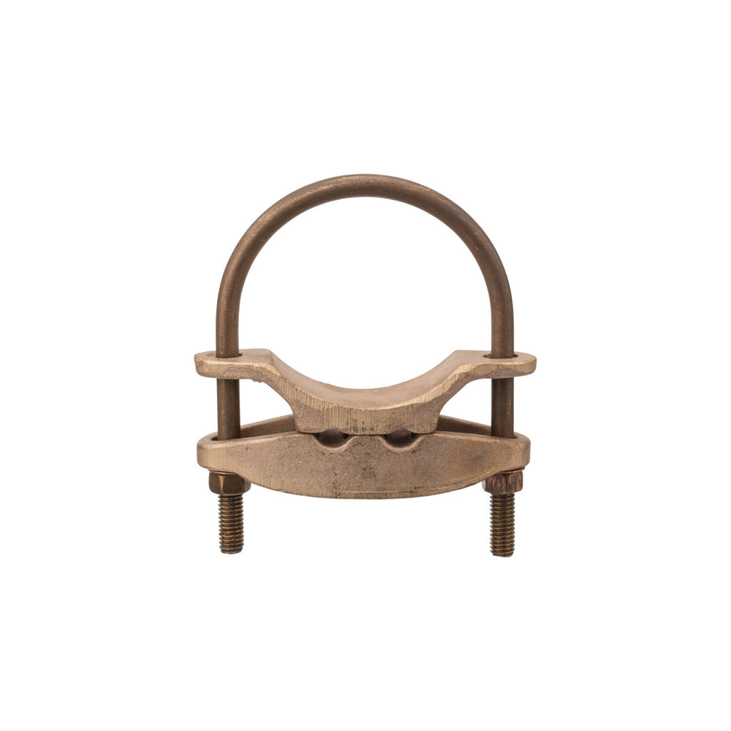 NSI UC-243 Bronze U-Bolt Clamp, Two Wires, 3″ Pipe, 250-2/0 AWG, Buria ...