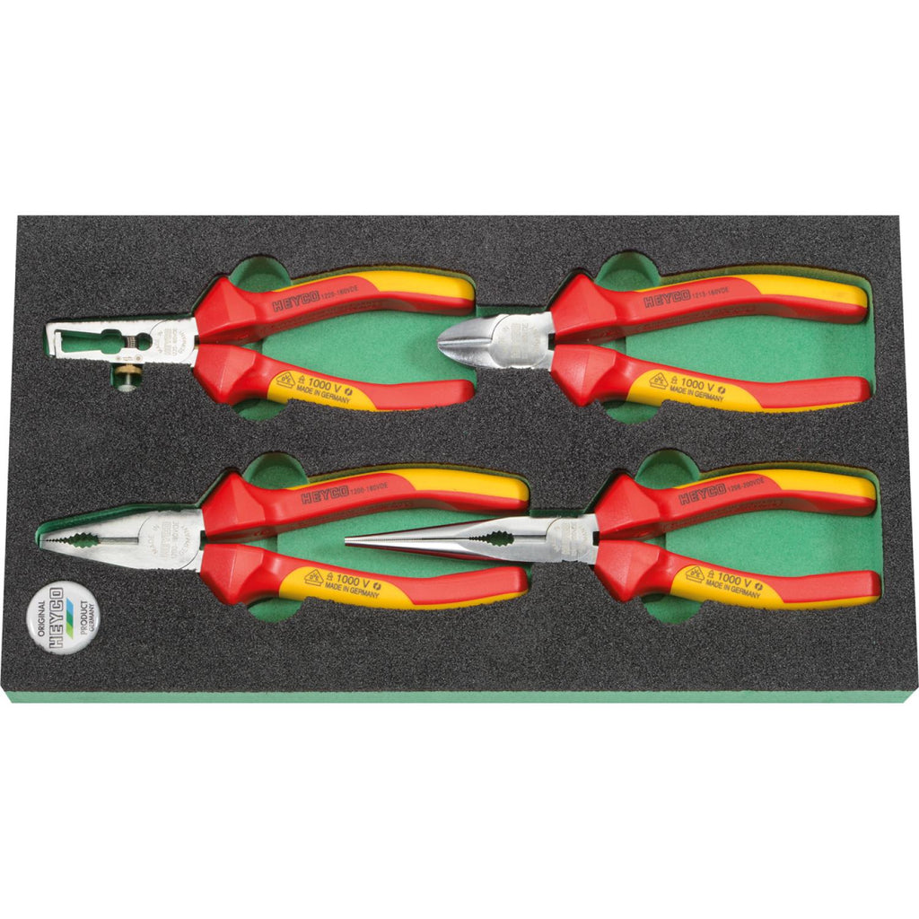 Heyco 00990002088 Set of Pliers VDE, 4 Pcs – EIO.com