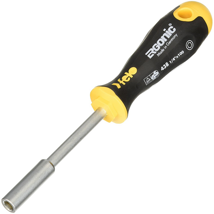 Felo 0715753711 1/4 x 4" Magnetic Ergonic Bit Holder Screwdriver — EIO.com