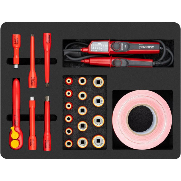 Hazet 150/52 Hybrid and Electric Vehicle High-voltage Tool Set, 52 Pie ...