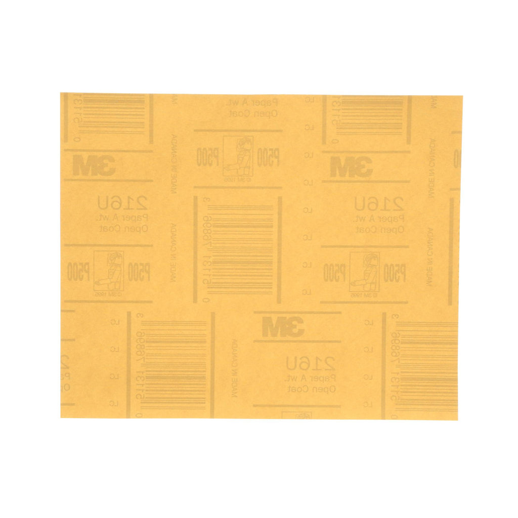 3M Gold Abrasive Sheet, 02538, P500 grade, 9 in x 11 in, 50 sheets per ...