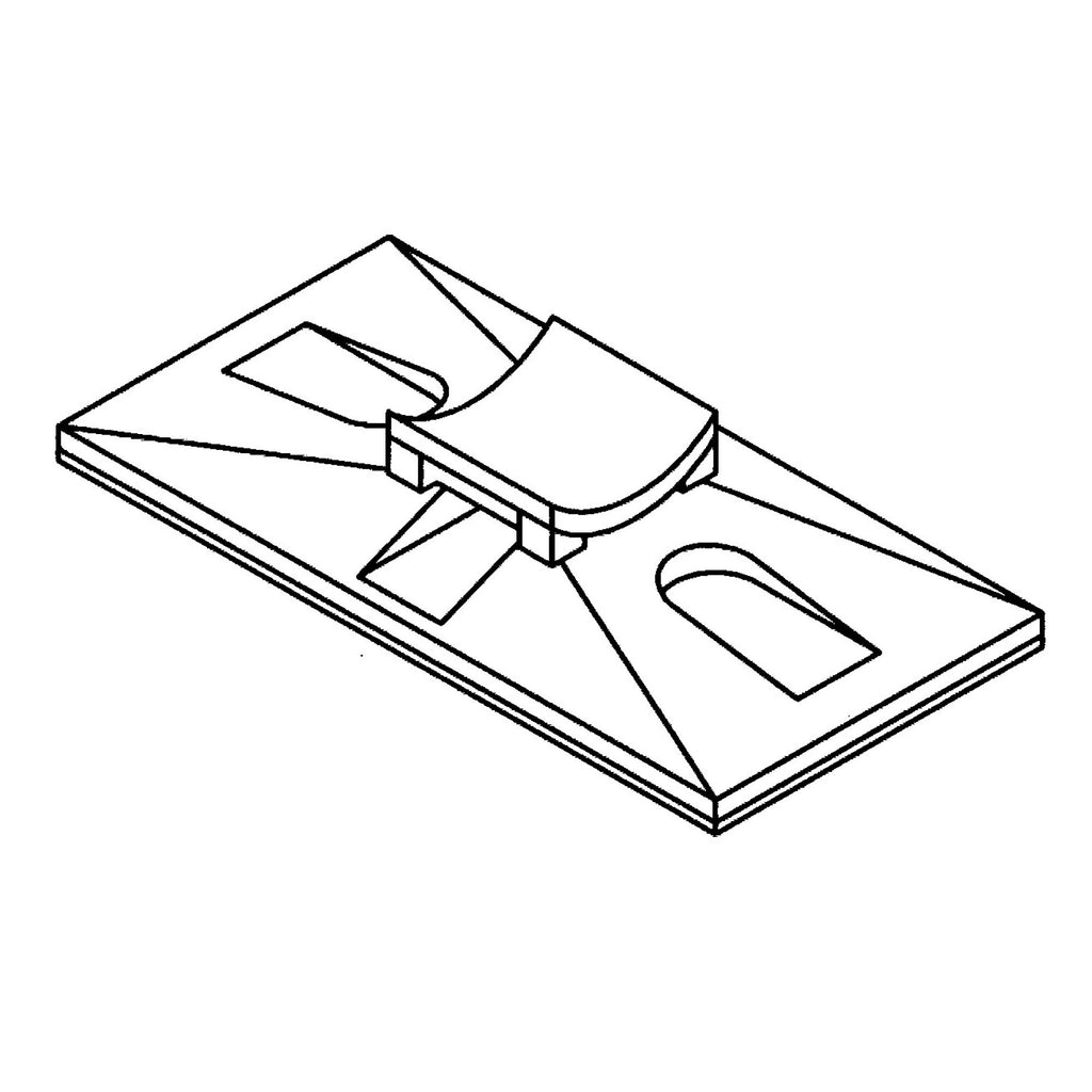 3M Cable Tie Mounting Base CTB2X1BGA-C Black, 2-way Adhesive Mount ...