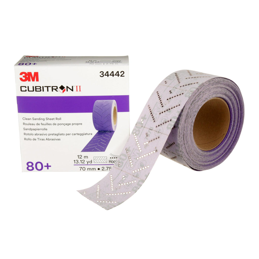 3M Cubitron II Hookit Clean Sanding Sheet Roll, 34442, 80+ grade, 70 m ...
