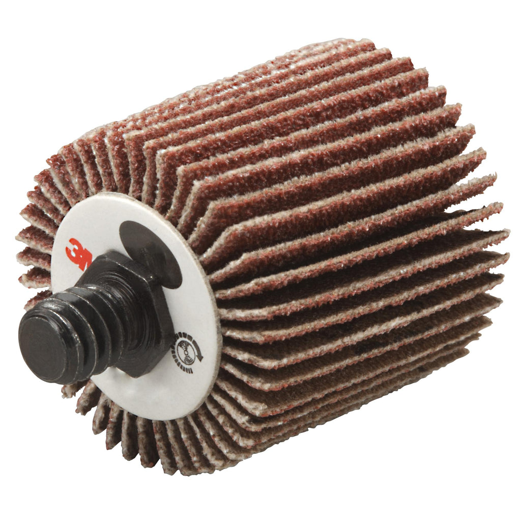 3M Flap Wheel 244D, 60 X-weight, Type 84, 3 in x 1 in x 1/4 in-20 Exte ...