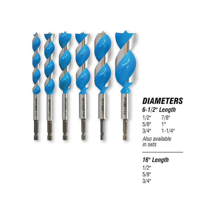 Spyder 15003 Stinger Woodboring Power Spade Drill Bit Set 6-Piece x 6 ...
