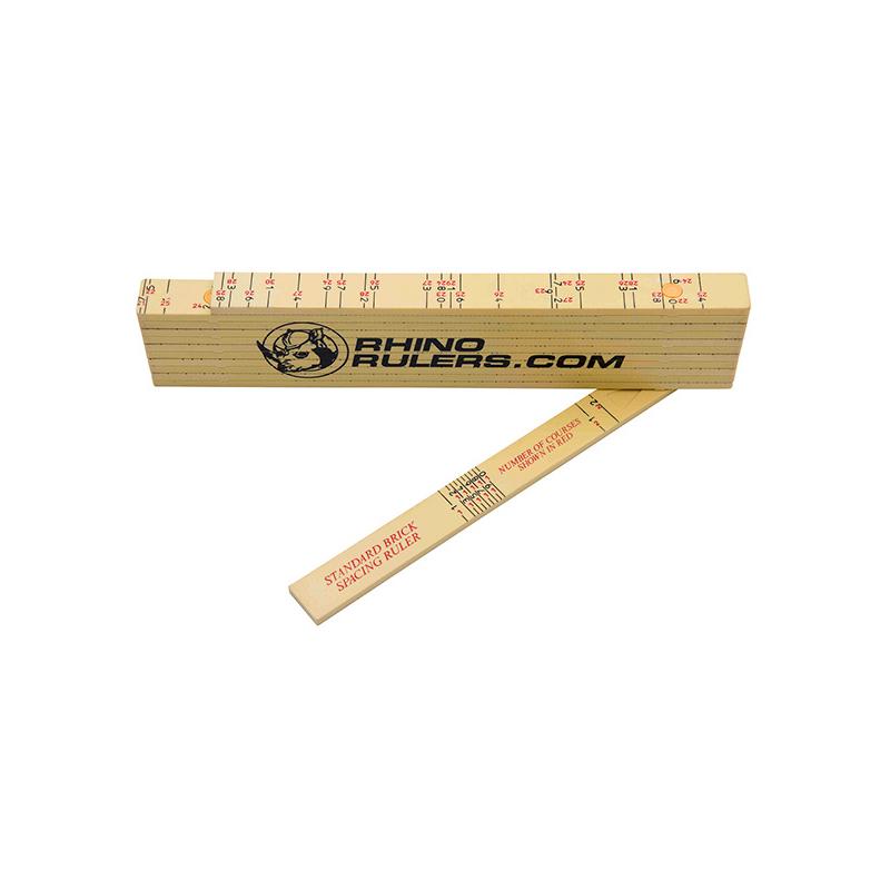 US Tape 55110 Rhino Fiberglass Folding Ruler 5/8" x 6' Brick Spacing S ...