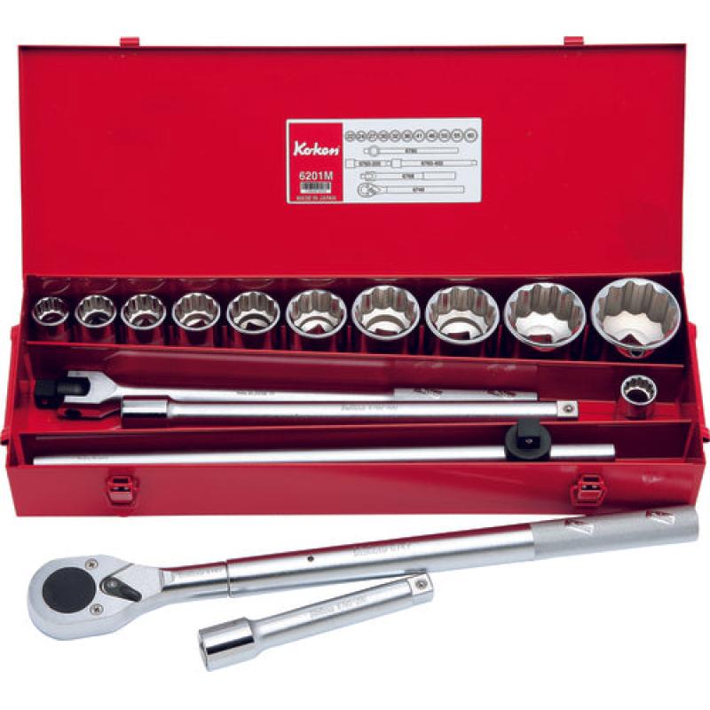 Ko-Ken 6201A Socket Set 12 Point 18 Pieces 3/4 Sq. Drive – EIO.com