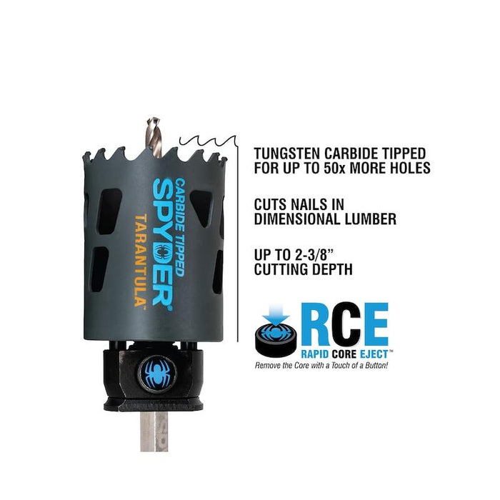 Spyder 600923 6PC Tarantula Carbide Tipped, Metal Cutting Hole Saw Set ...