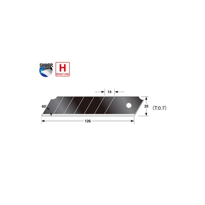 Tajima Tools CB65RBC Razor Black Blade Utility Knife Blades — EIO.com