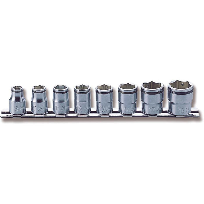 Koken RS3450M/8 Socket set 8mm-19mm Nut Grip 200mm 8 pieces 3/8 Sq. Dr ...
